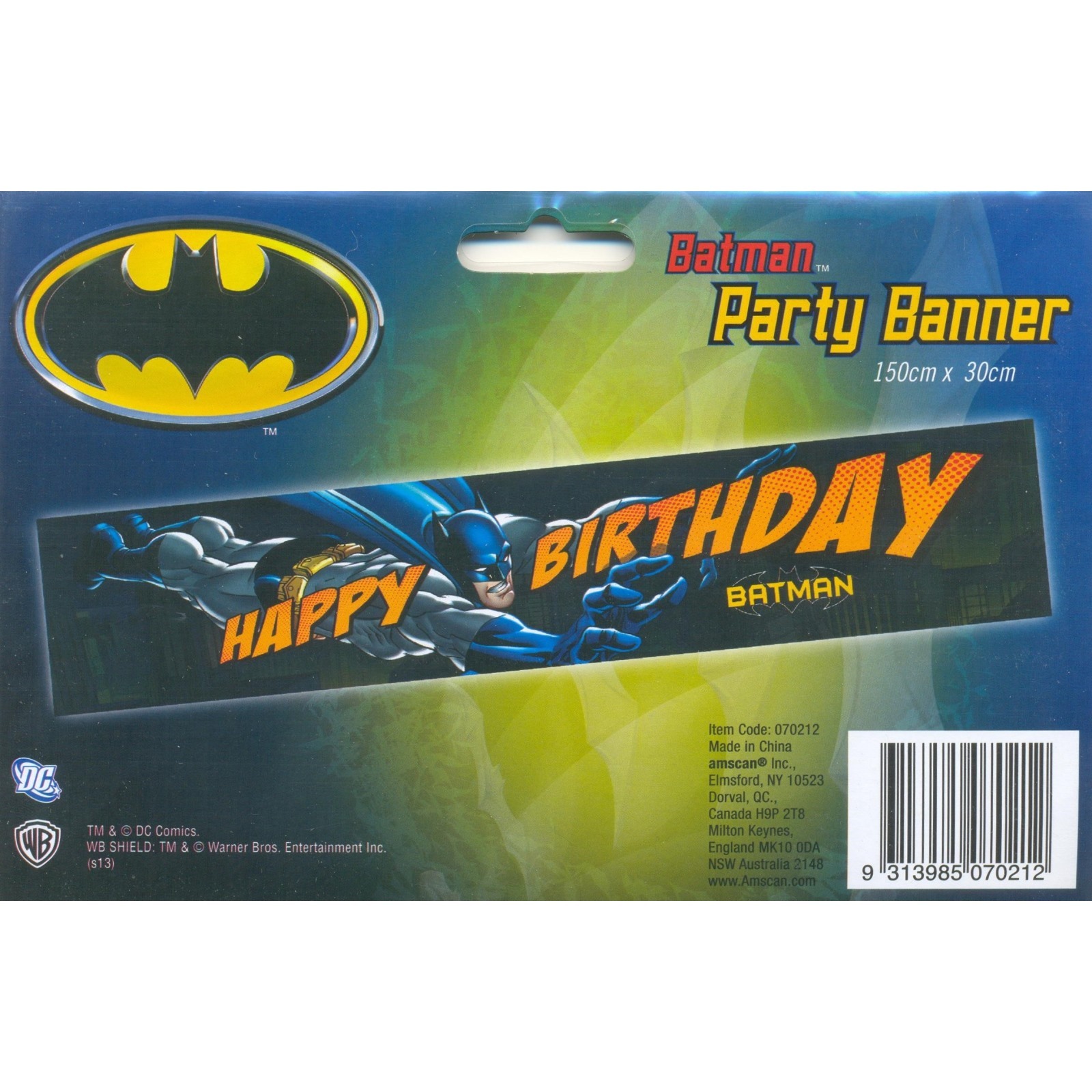 Batman Happy Birthday Banner [BATDEBA03] - Fashion For Fun