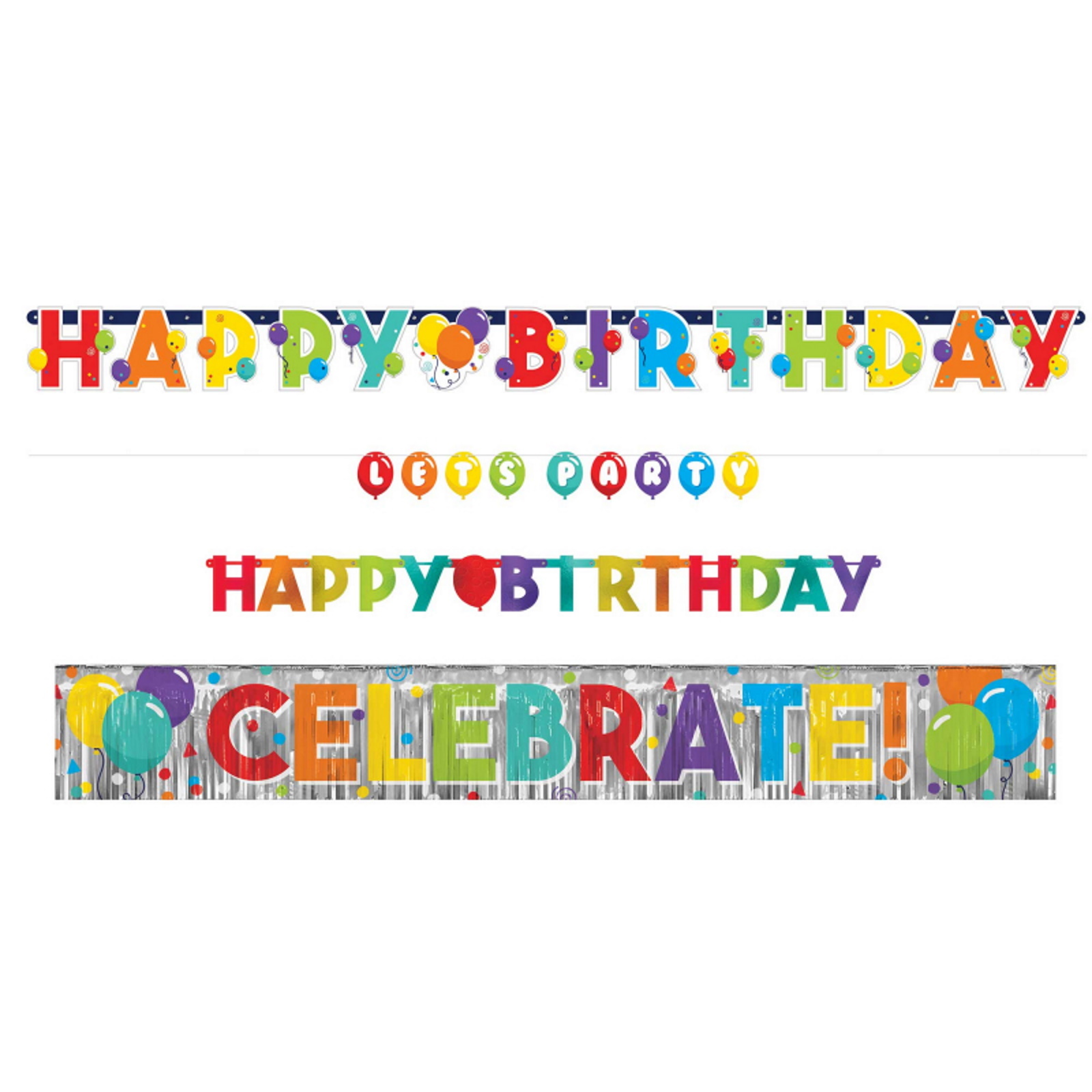 Balloon Bash 4 in 1 Birthday Banner Kit - Fashion For Fun