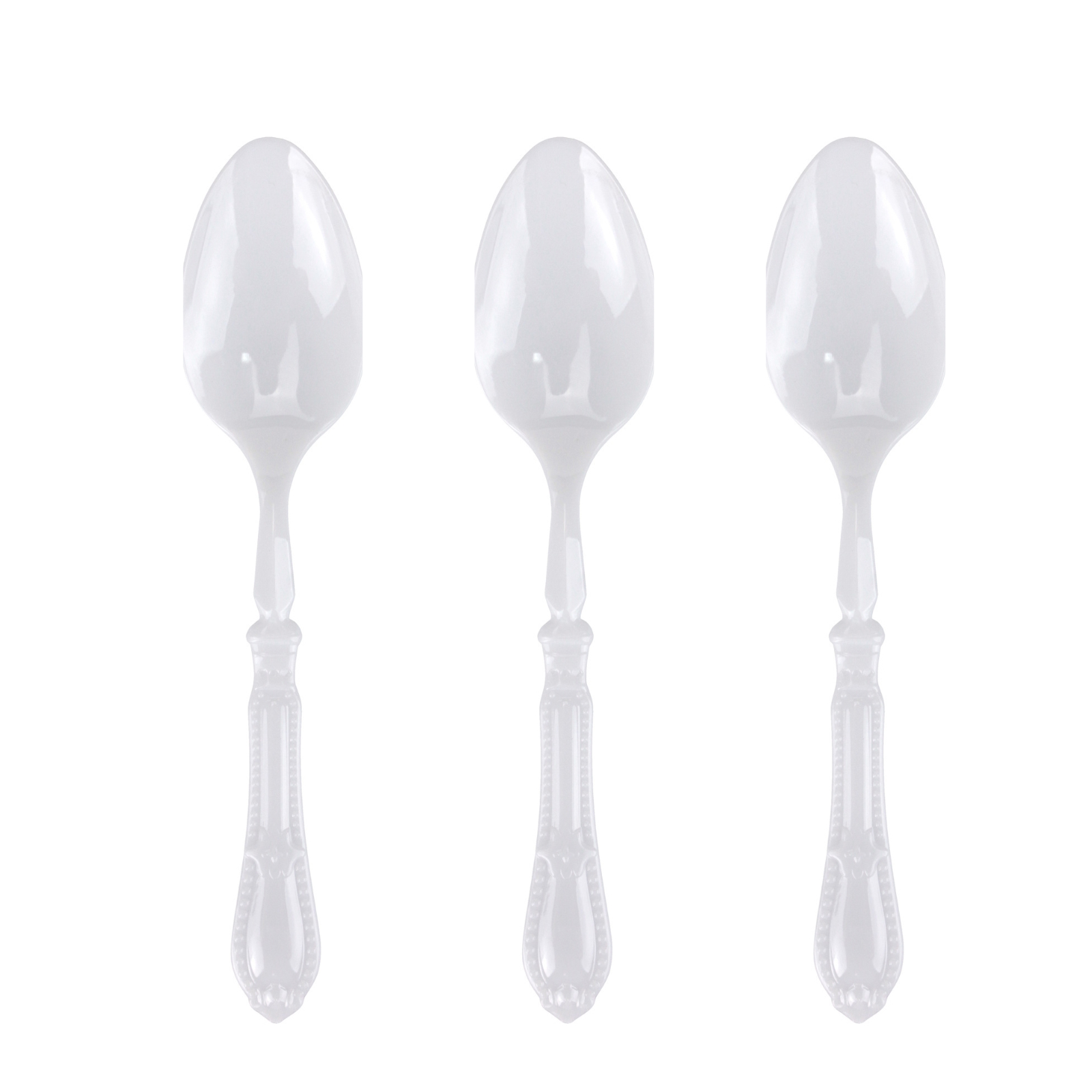 White Plastic Reusable Teaspoons (Pack of 20) - Fashion For Fun