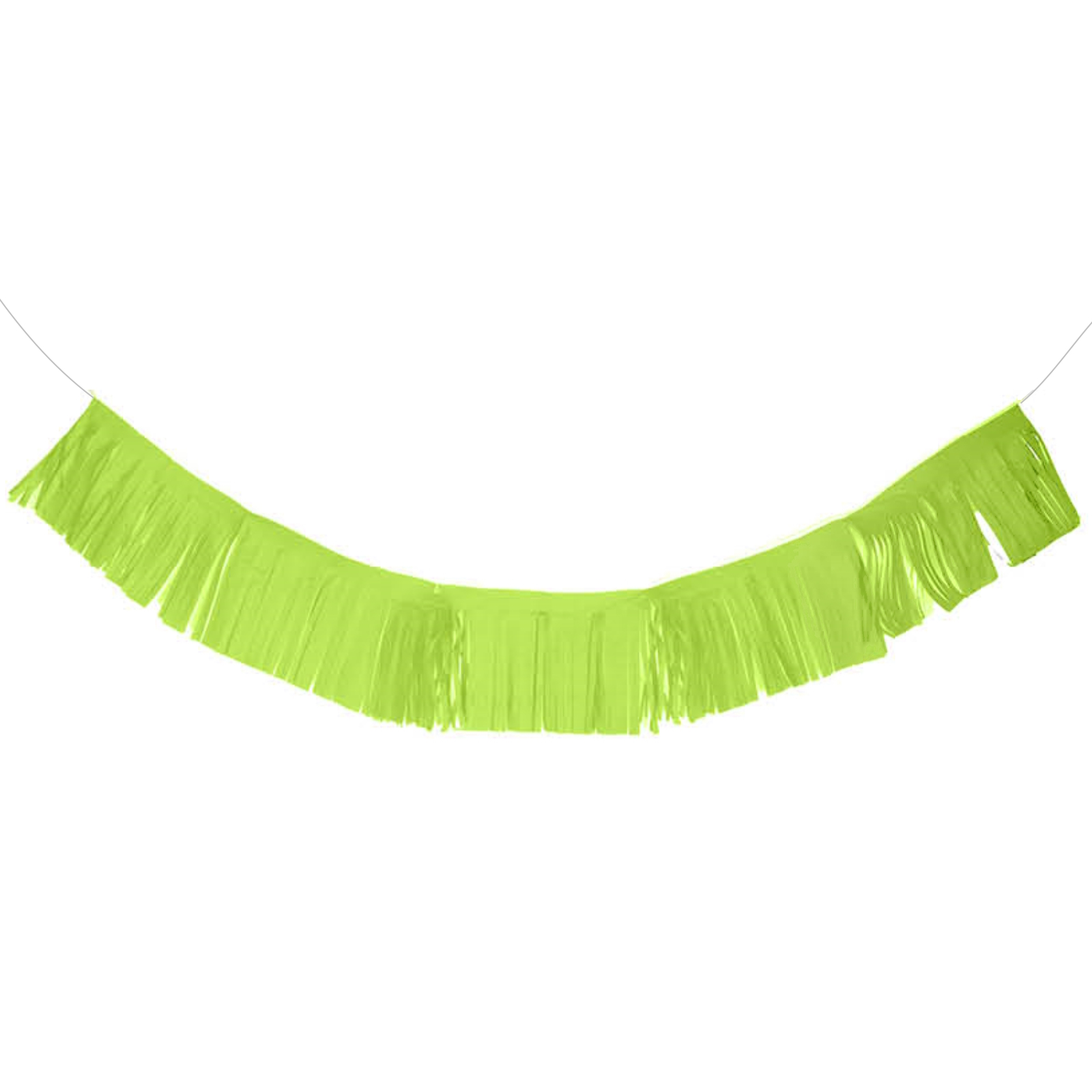 Lime Green Paper Fringe Banner - Fashion For Fun