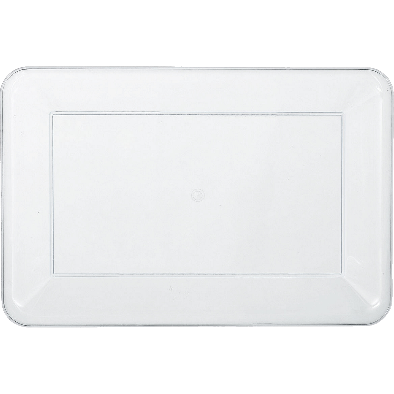 Clear Plastic Rectangle Tray 45.7cm - Fashion For Fun