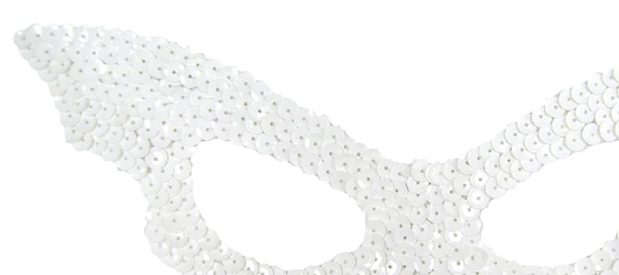 White Sequin Butterfly Adult Mask | Fashion For Fun - Fashion For Fun