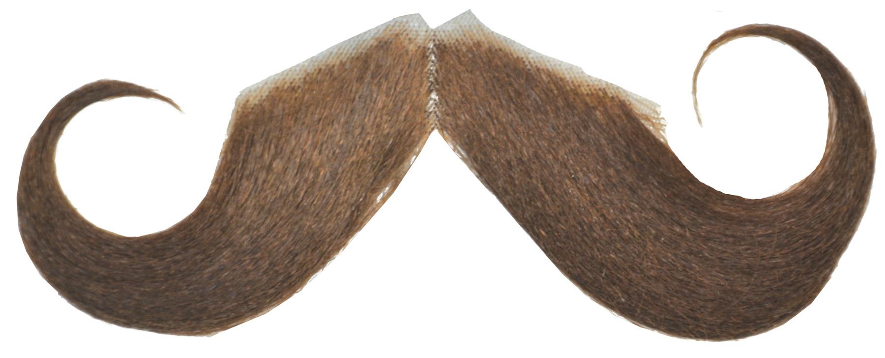 1920's Mustache Real Hair Adult Costume Accessory Various Colours ...