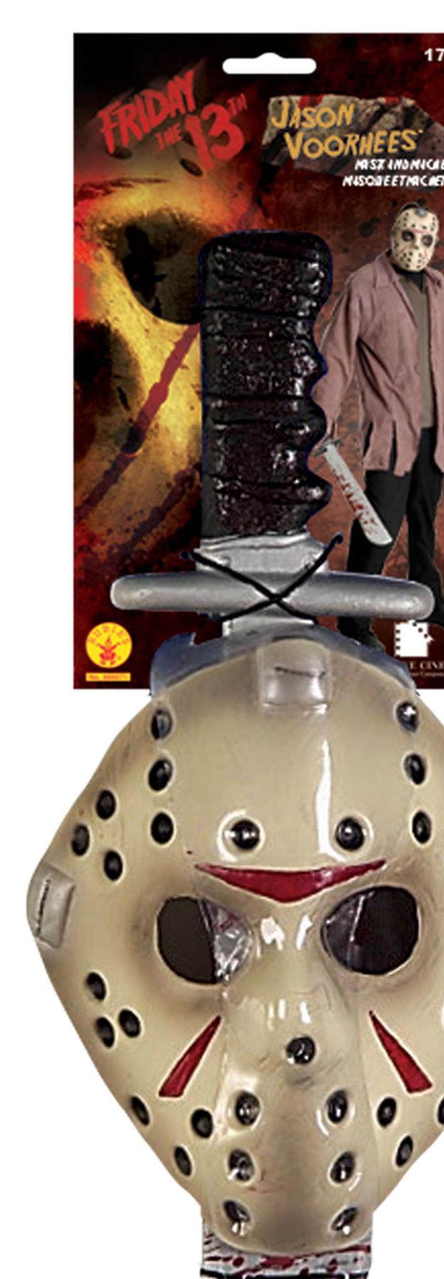 Friday the 13th Jason Voorhees Mask Machete Adult Costume Kit - Fashion ...