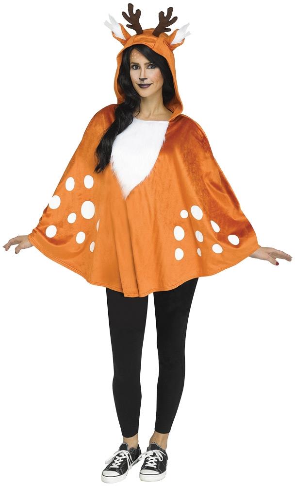 Fawn Character Poncho Adult Costume Accessory - Fashion For Fun