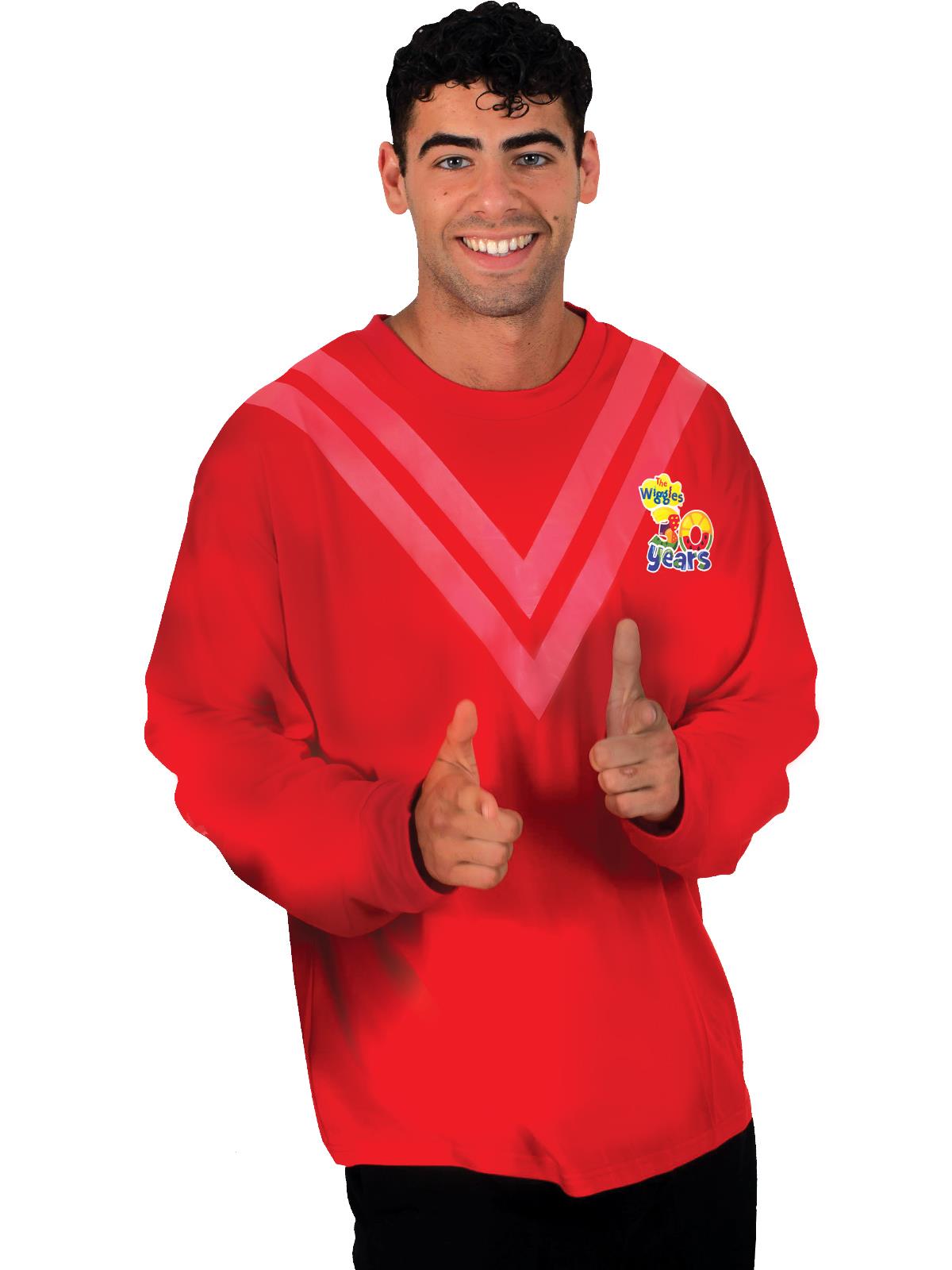 The Wiggles 30th Anniversary Simon Red Wiggle Adult Shirt Standard ...