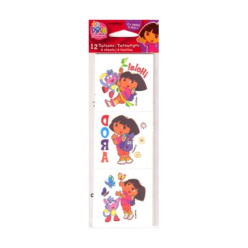 Dora The Explorer Tattoos (4 Sheets) | Fashion For Fun - Fashion For Fun