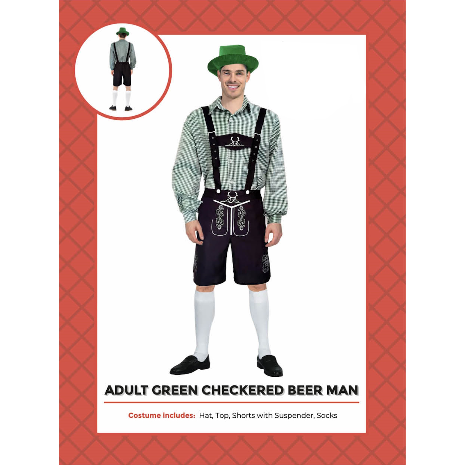 Green Checkered Beer Man Costume | German | Cultures & Nationalities ...
