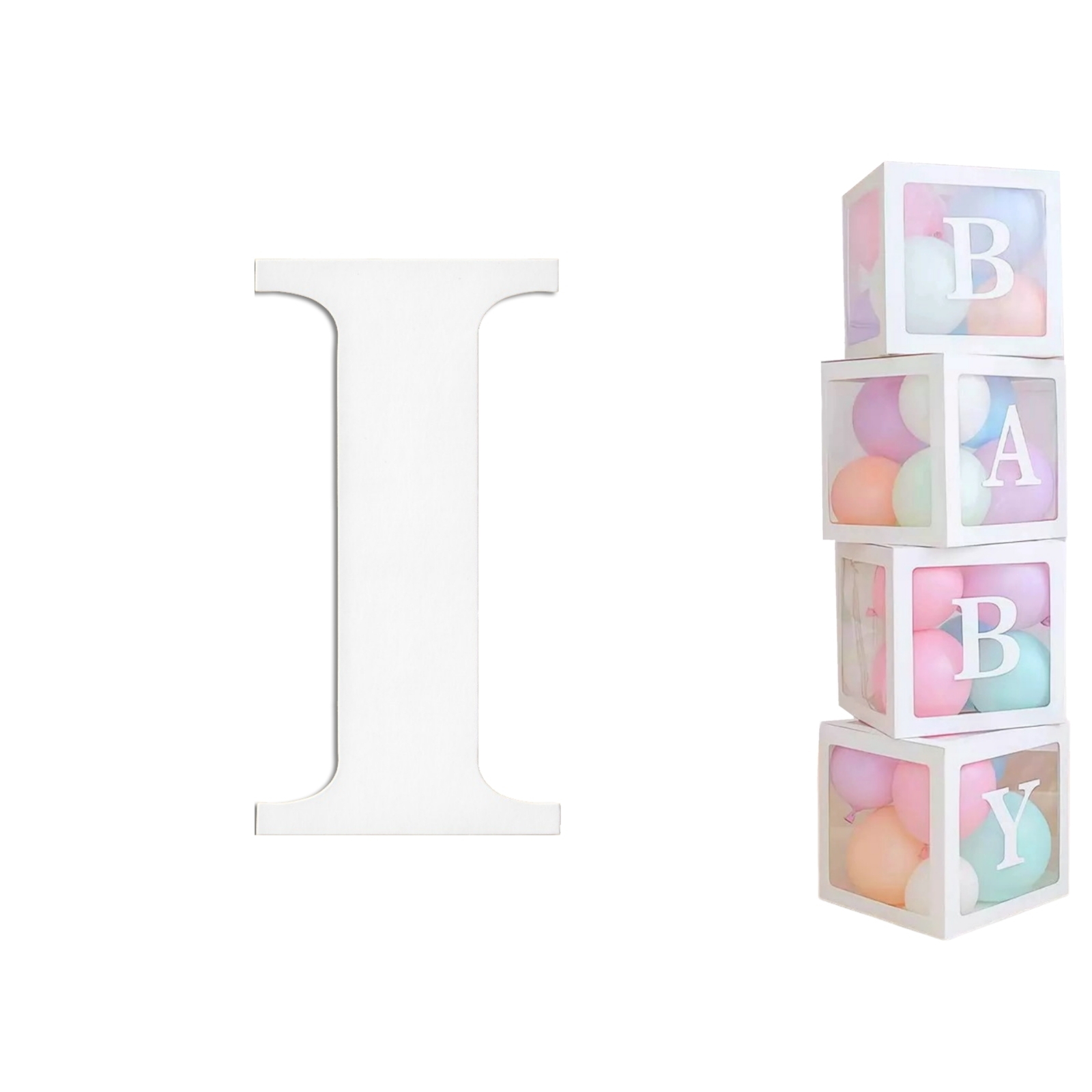 White Cardboard Letter I (Pack of 2) | Fashion For Fun - Fashion For Fun