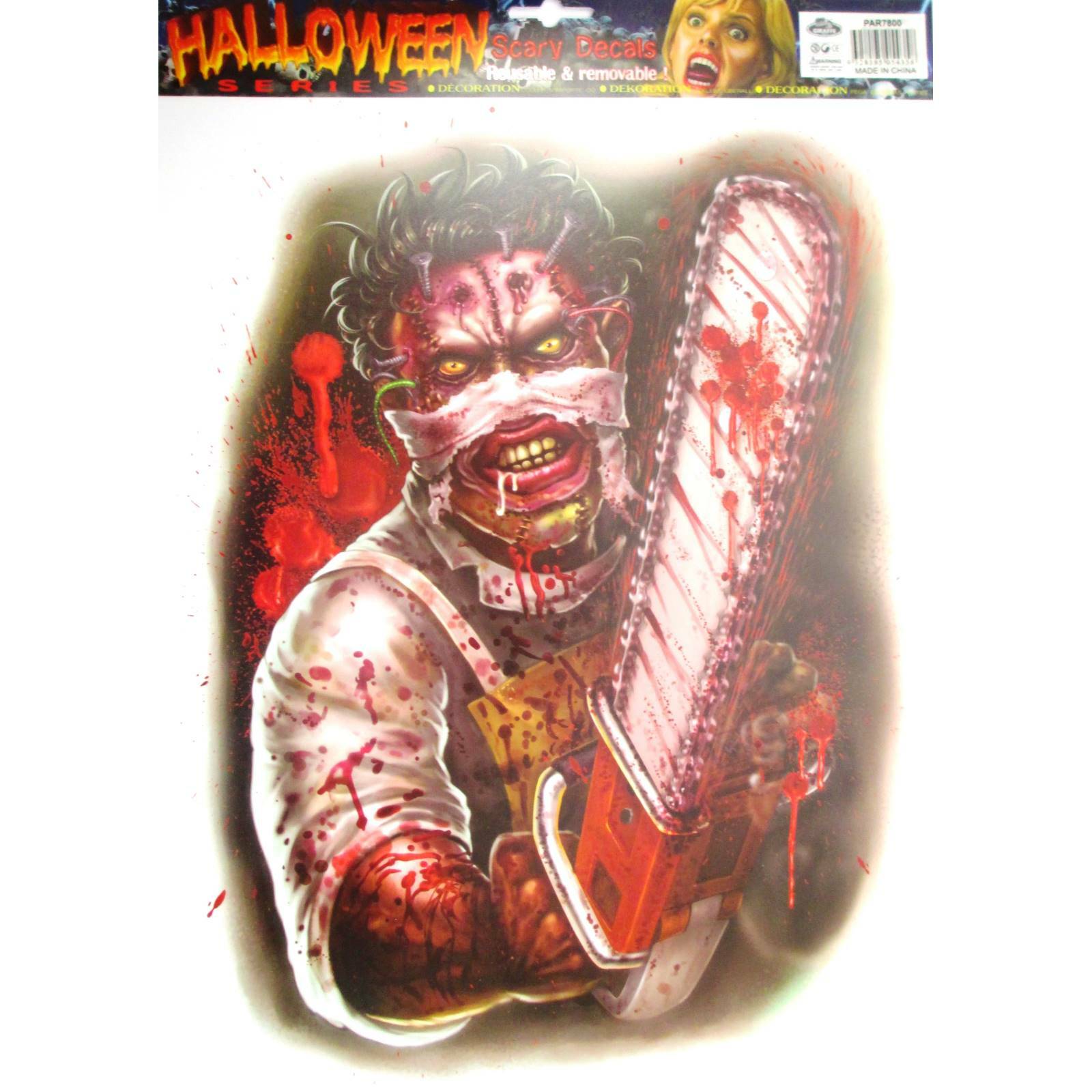 Halloween Horror Window Decal Zombie B | Halloween Props & Decorations ...