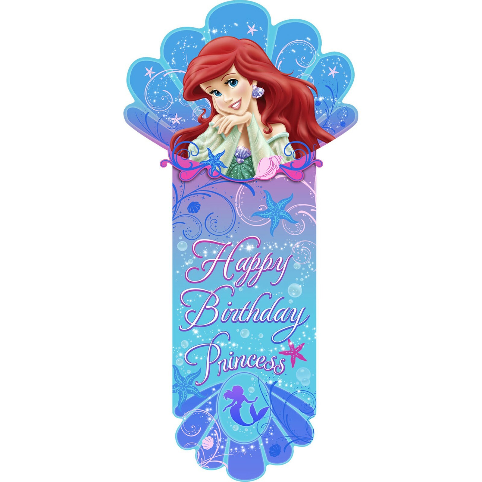 Ariel The Little Mermaid Sparkle Hanging Party Banner - Fashion For Fun