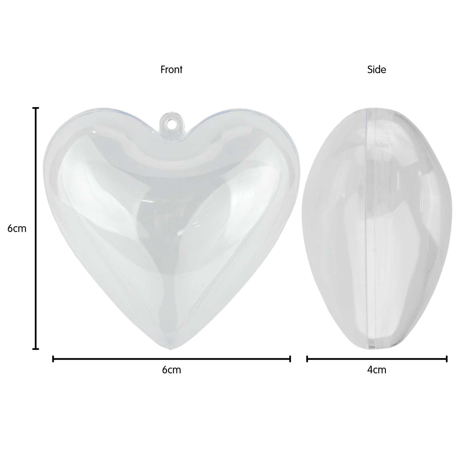 Clear Plastic Fillable Heart 6cm | Valentine's Day | Occasions & Events ...