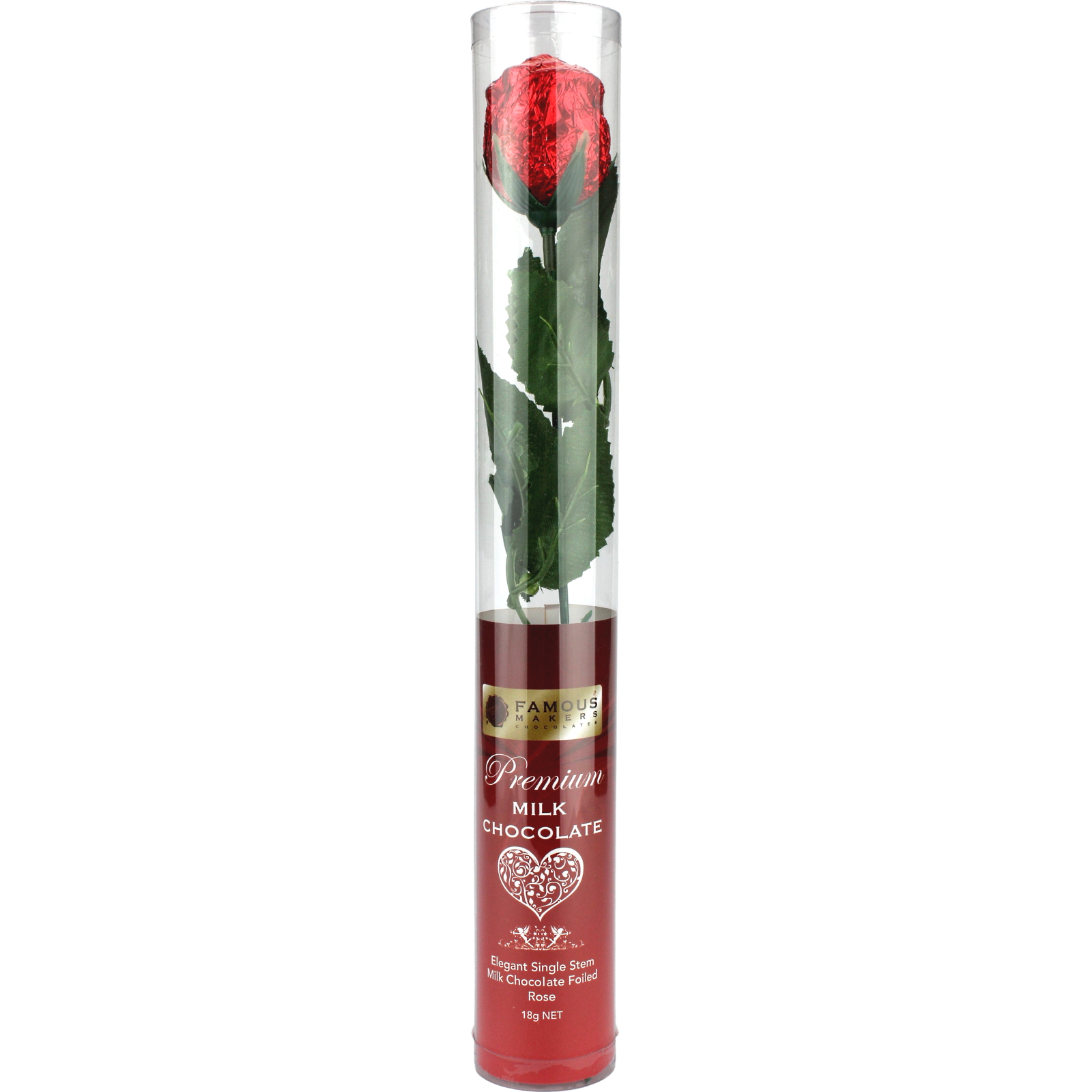 Single Stem Milk Chocolate Red Rose - Fashion For Fun