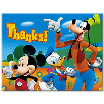 Mickey Mouse Clubhouse Thank You Cards (Pack of 8) | Mickey Mouse ...