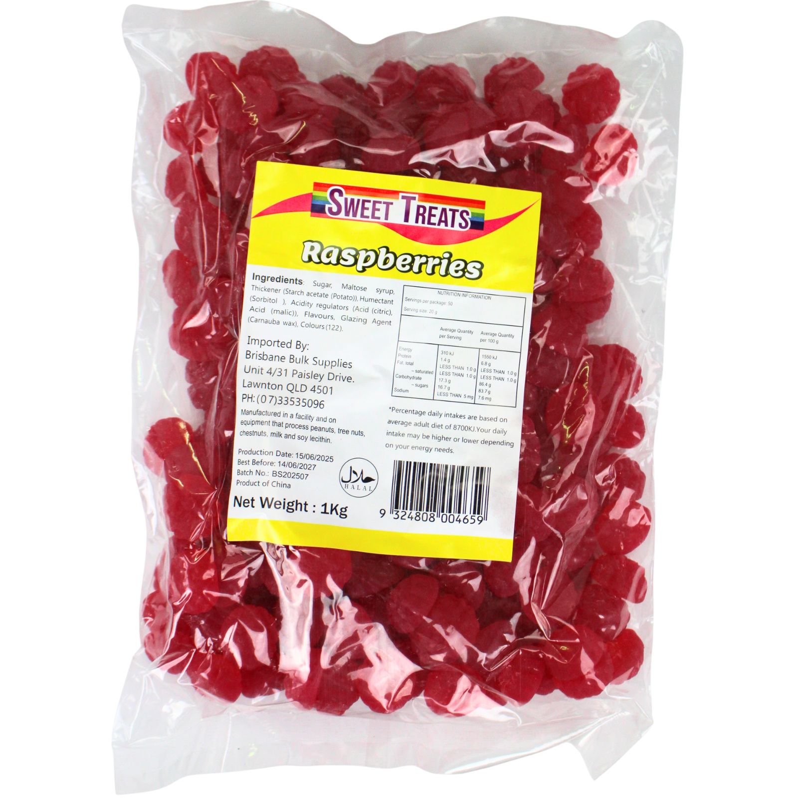 Sweet Treats Raspberry Lollies (1kg Bag) - Fashion For Fun