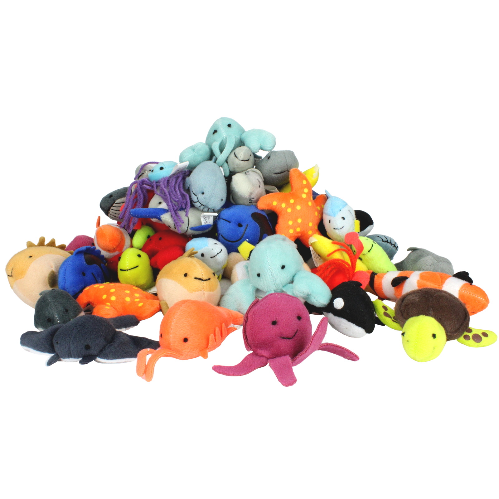 Mini Stuffed Sea Life Animals (Pack Of 50) | Sea Creatures Party ...