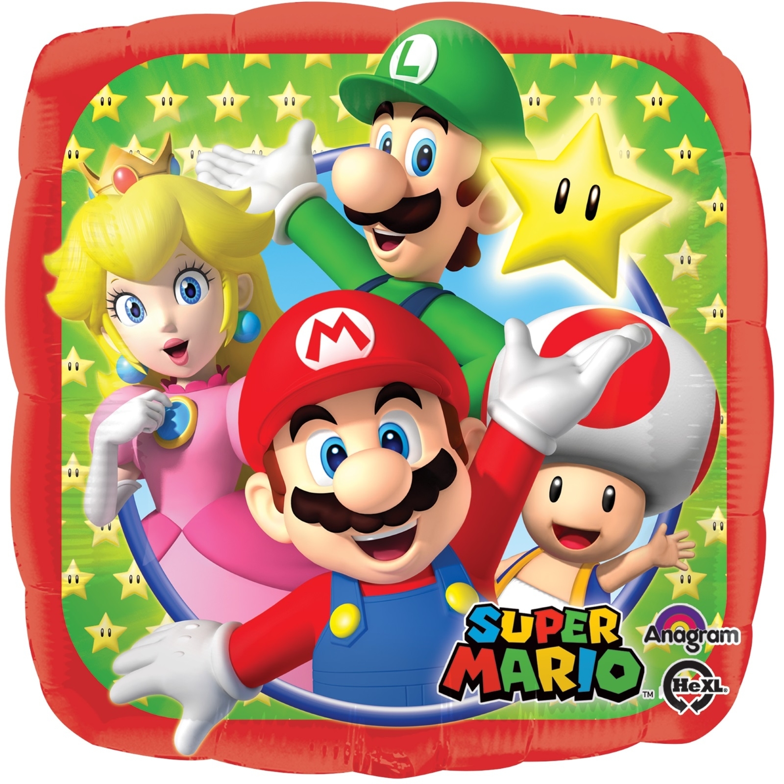 Super Mario Bros. Square Helium Balloon - Fashion For Fun