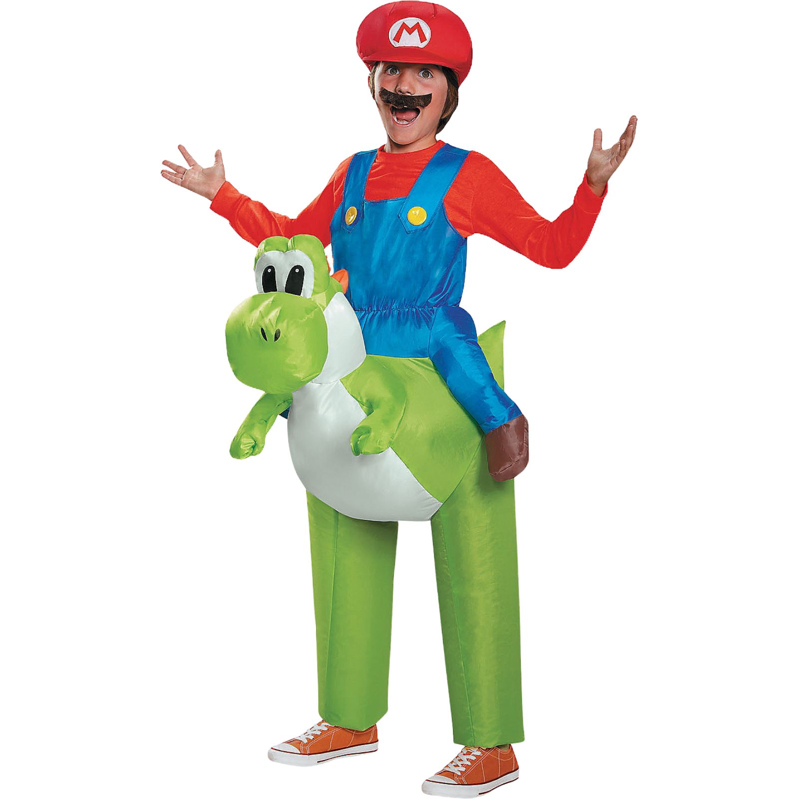 Super Mario Bros. Riding Yoshi Inflatable Kids Costume - Fashion For Fun